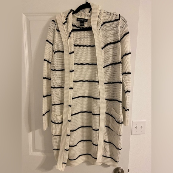 Soho Apparel | Jackets & Coats | Black And White Light Cardigan | Poshmark